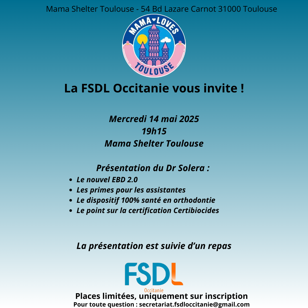 Soirée saisonnière Mai 2025 | FSDL, Fédération des Syndicats Dentaires ...
